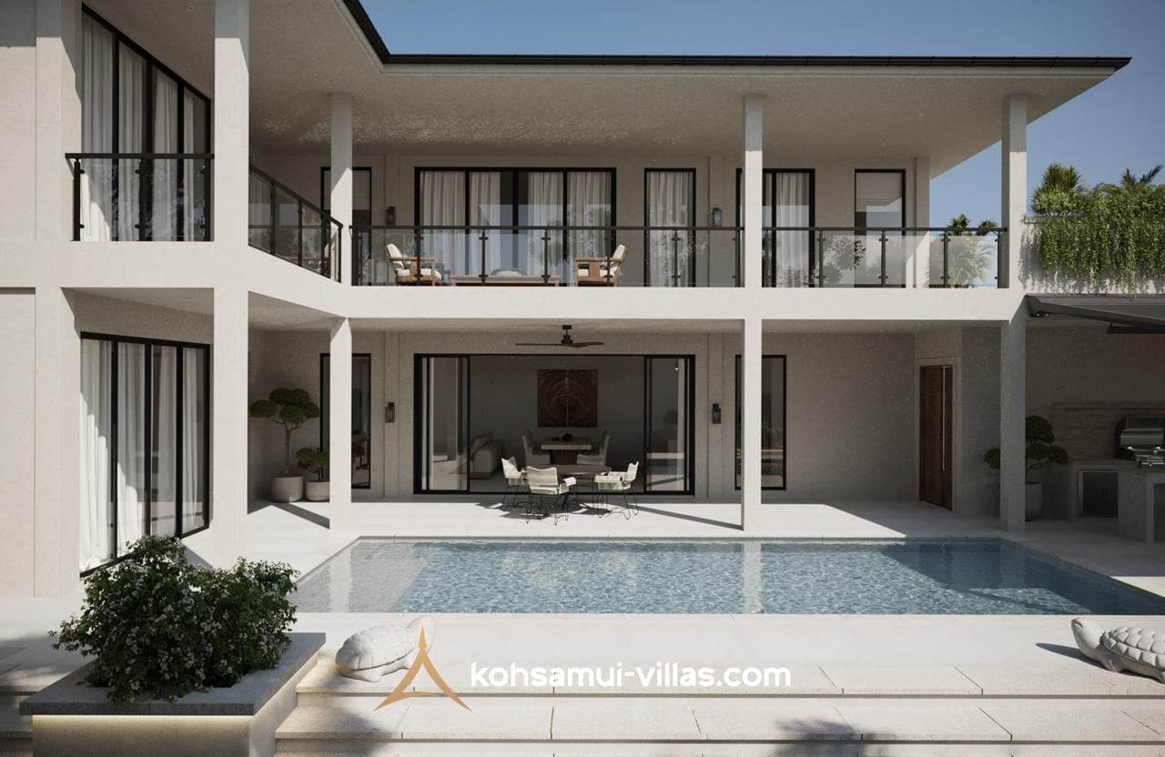 Koh Samui Villas - 2 Storey Walk To Beach Pool Villa For Sale in Plai Laem